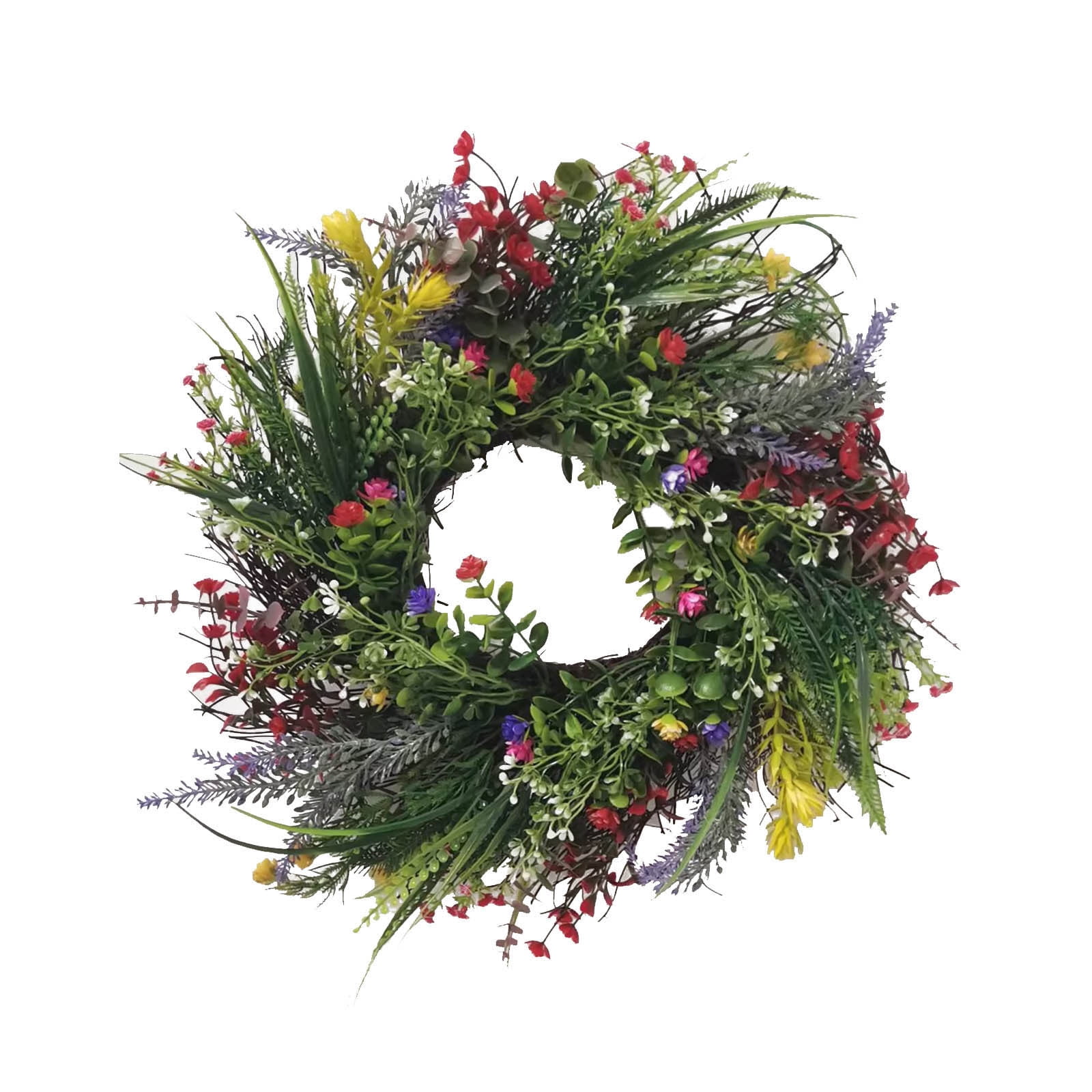 Litrail Artificial Spring Summer Front Door Wreath 50cm - Texas ...
