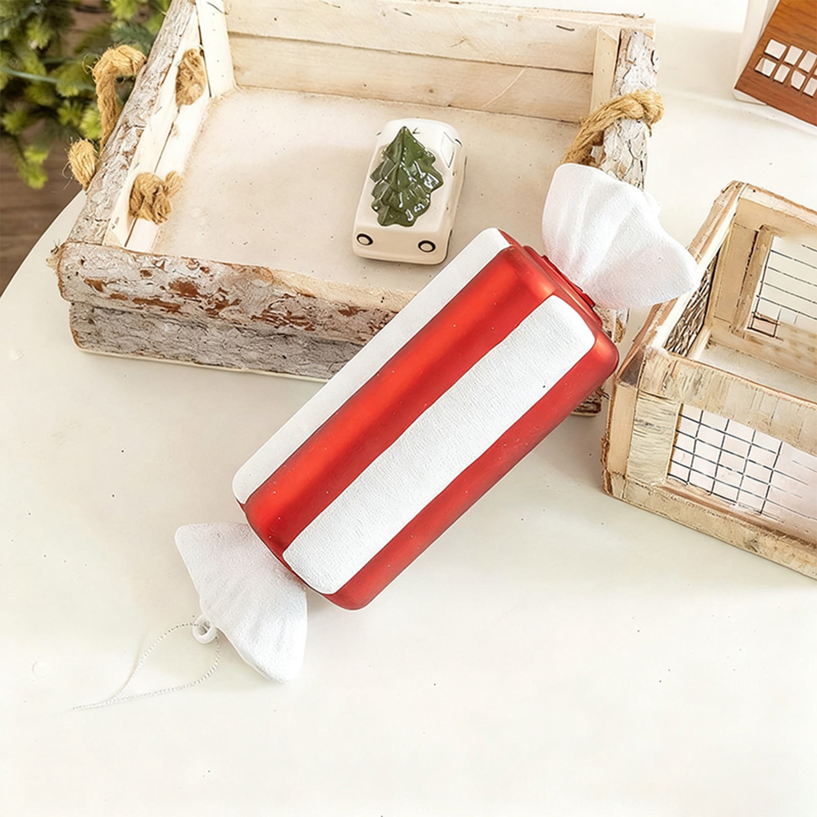 Litrail Plush Christmas Teddy Bear Ornaments - Cute Santa/Elf Hat ...