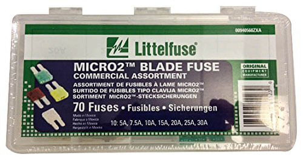 Littelfuse 00940560ZXA MIRCRO2 Blade Fuse Commercial Assortment, 70 ...