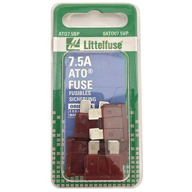 Littelfuse ATO 32 Volt 7.5 Amp Carded Fuse, Pack of 5, Industry Standard Color Coding - Walmart.com