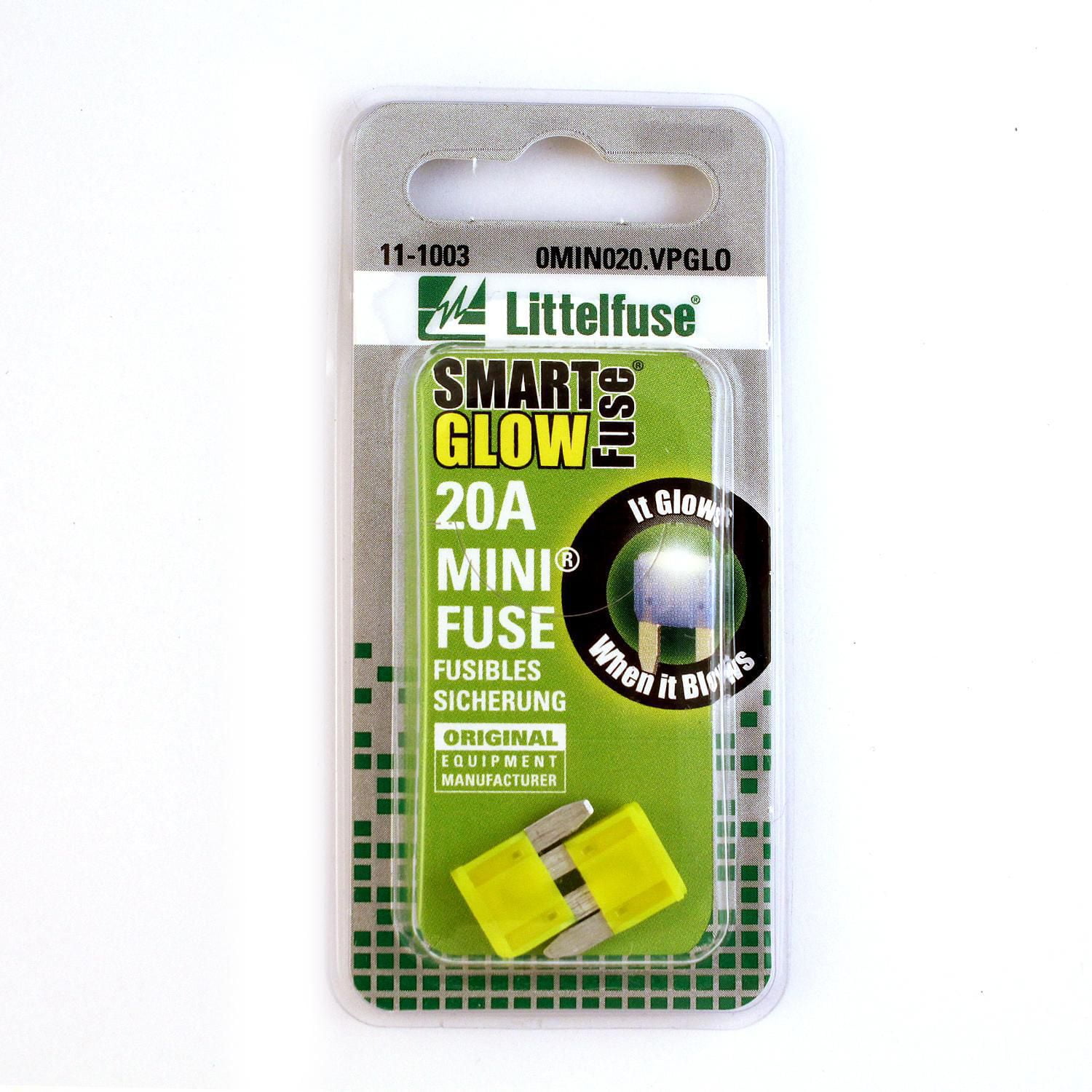 Littelfuse 0MIN020.VPGLO 32VDC 20 A Mini Smart Glow - Walmart.com