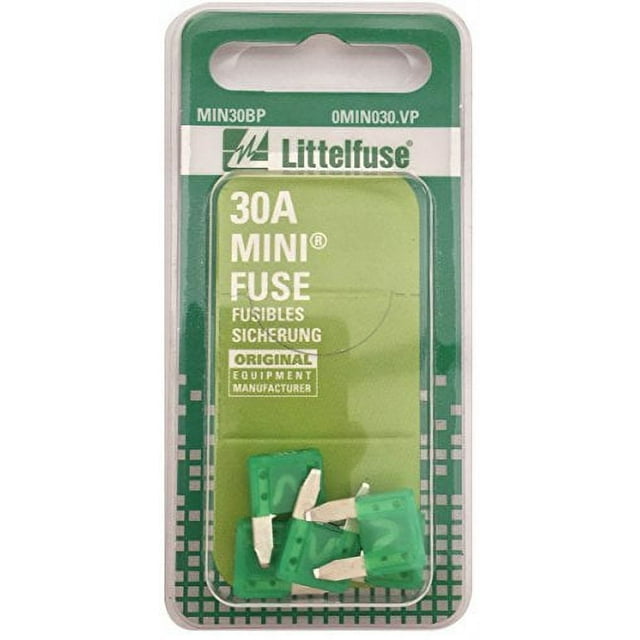 Littelfuse 0MIN030.VP MINI 32 Volt 30 Amp Carded Blade Fuse, (Pack of 5) - Walmart.com