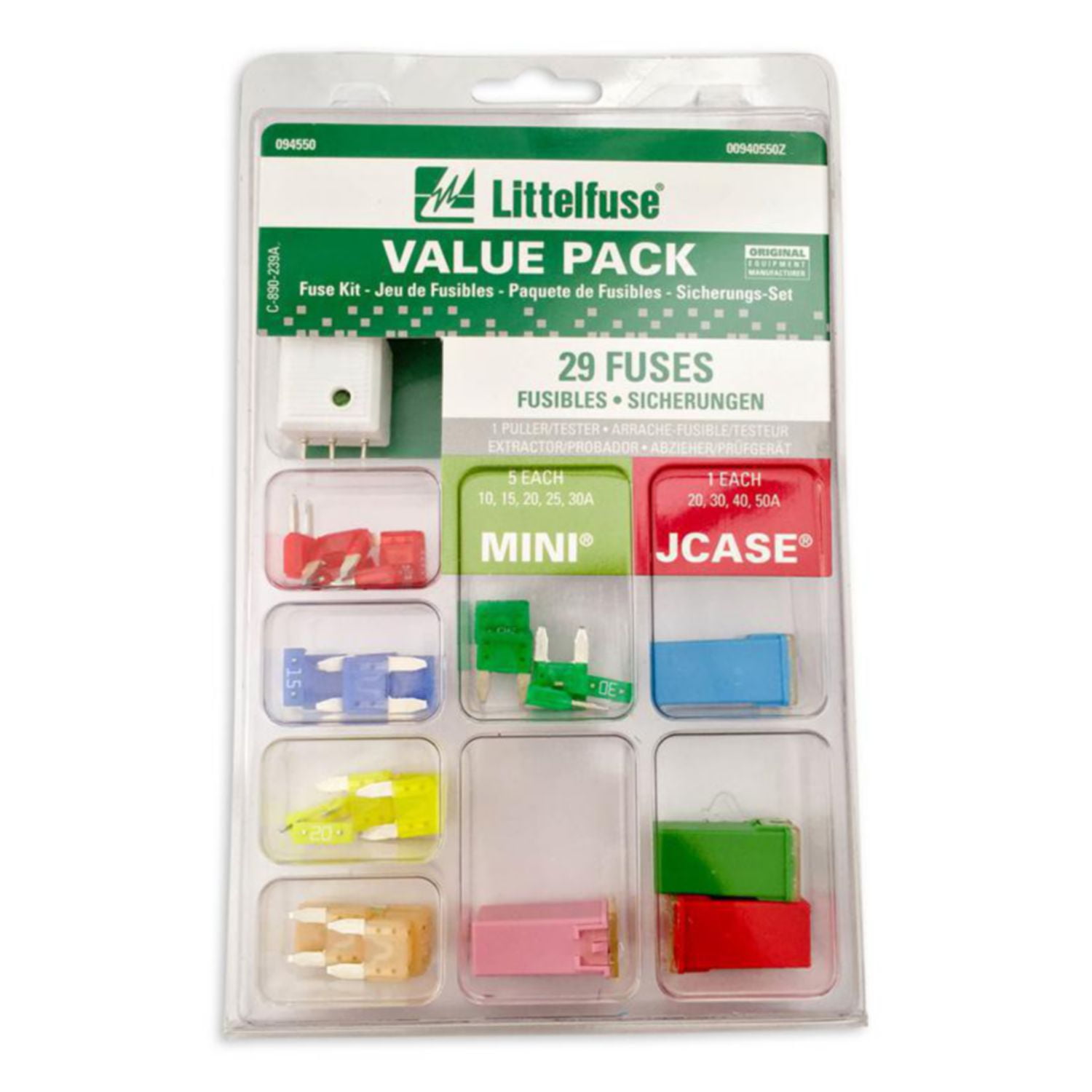 Littelfuse 29 Pc MINI / JCASE Fuse Assortment - 32 Volt, 1 assortment ...