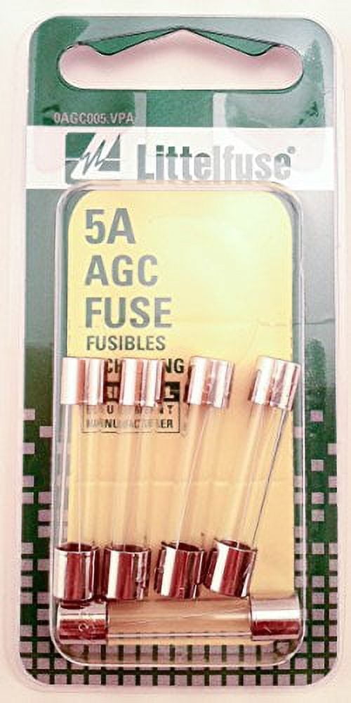 Littelfuse AGC5BP 5A AGC Glass Fuse, (Pack of 5) - Walmart.com