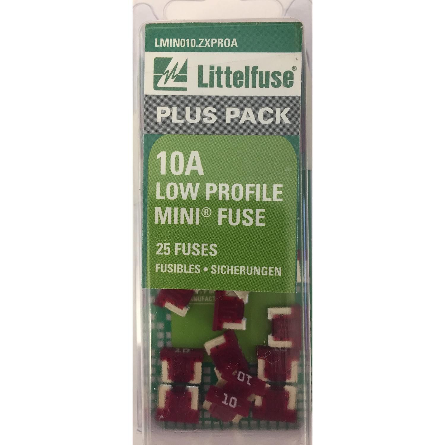 Littelfuse Fuse - Low Profile Mini 32V PRO-Pack 10A, 1 pack, sold by pack - Walmart.com