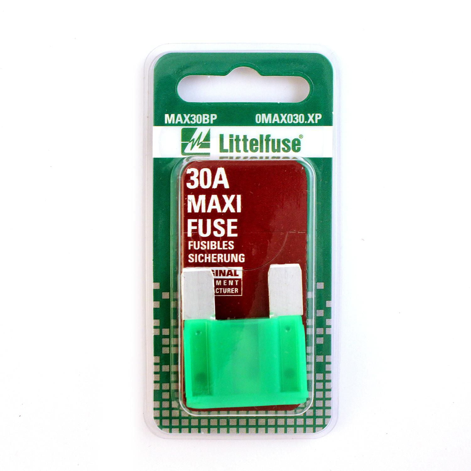 Littelfuse Fuse - Maxi Blade 32V 30A: 30 Amp, Green, Maxi, 1 Pack ...