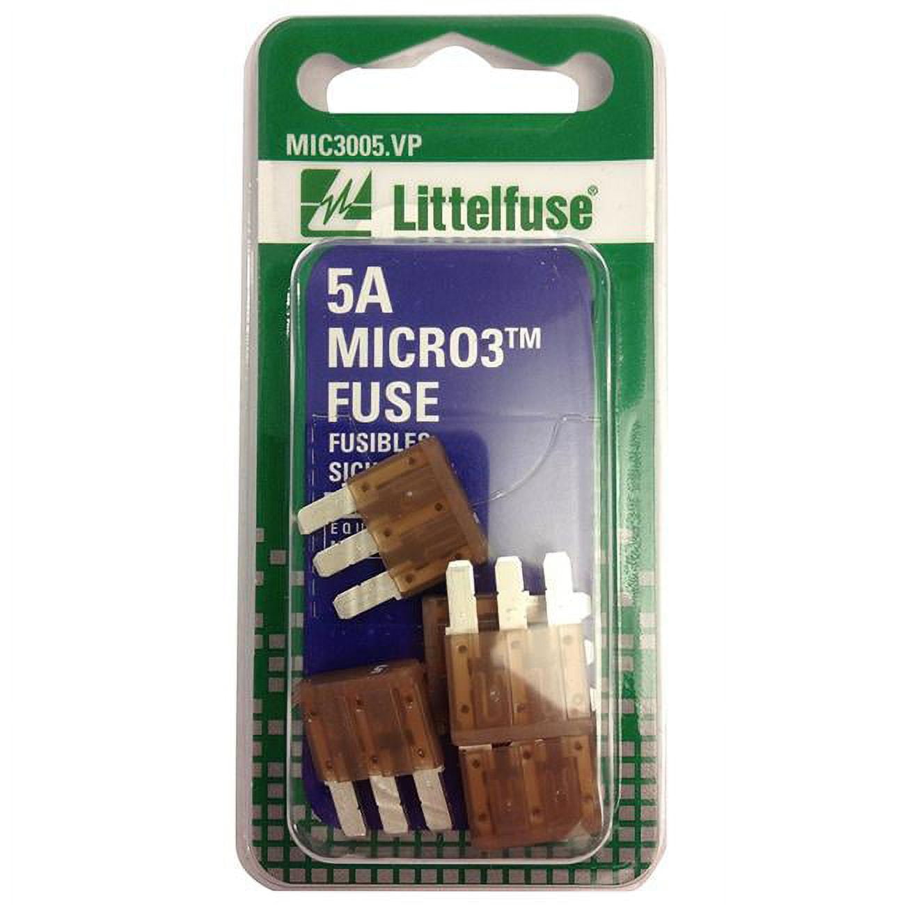 Littelfuse L24-MIC3005VP Micro3 32V & 5-15A Blade Fuses, Tan - Walmart.com