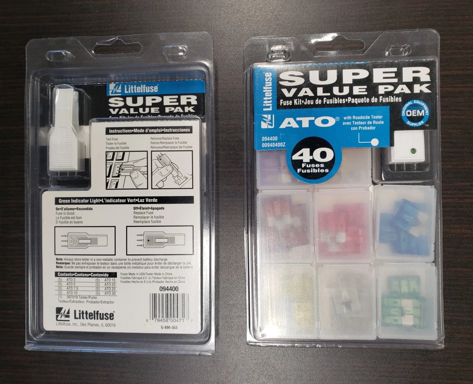 Littelfuse Super Value Pack Automotive Fuse Kit Roadside Fuse Tester ...