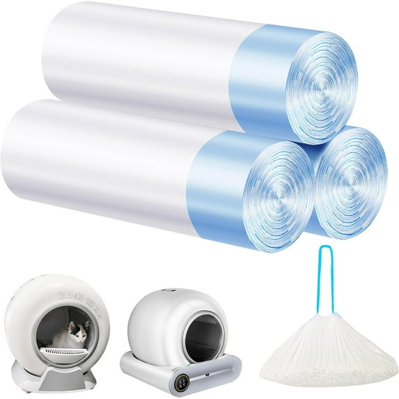 Litter Bags 60 Count,19.68"x17.71" Drawstring Close Litter Box Liners ...