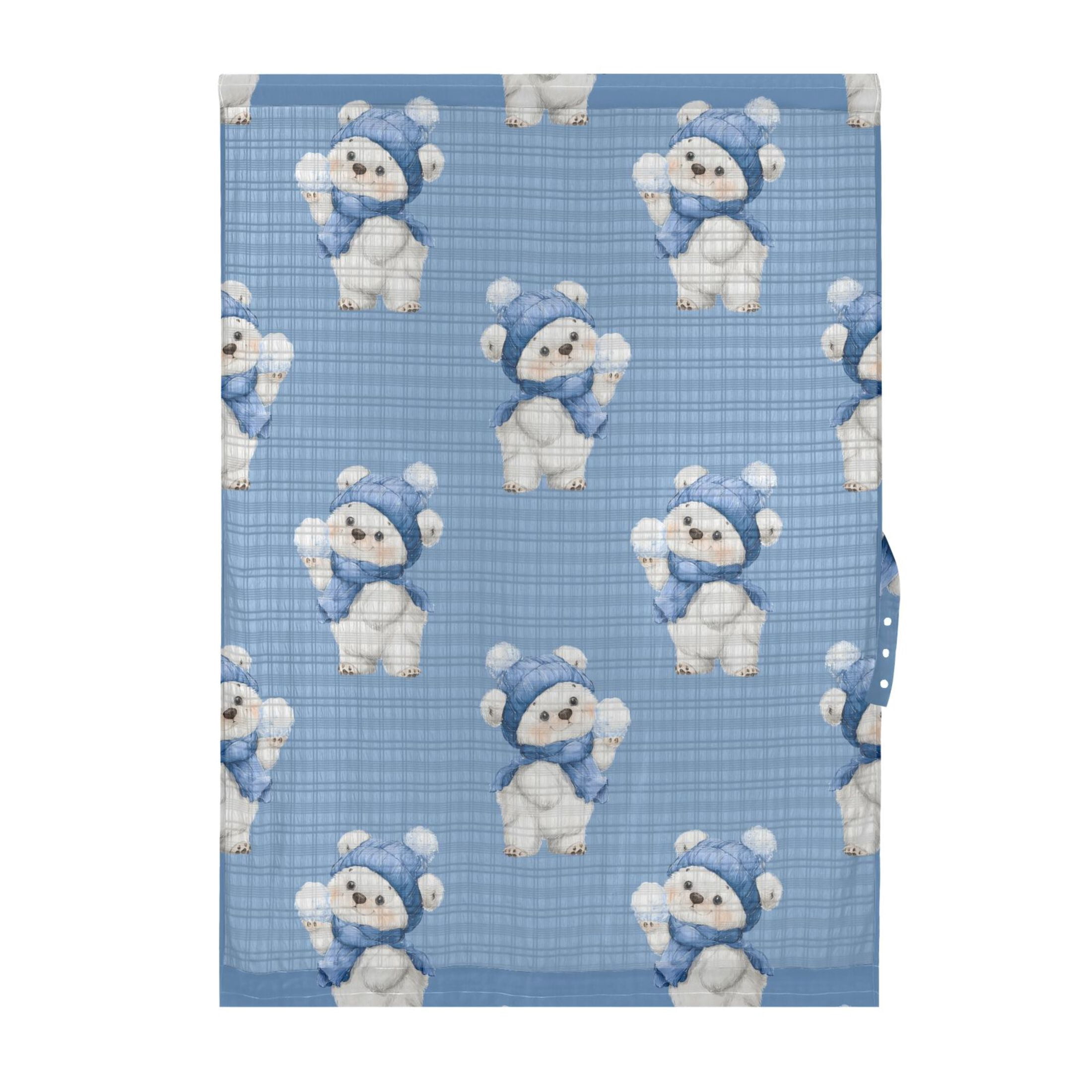 Litter Bear Pattern Door Curtain Sheer Privacy Light Filtering Window ...