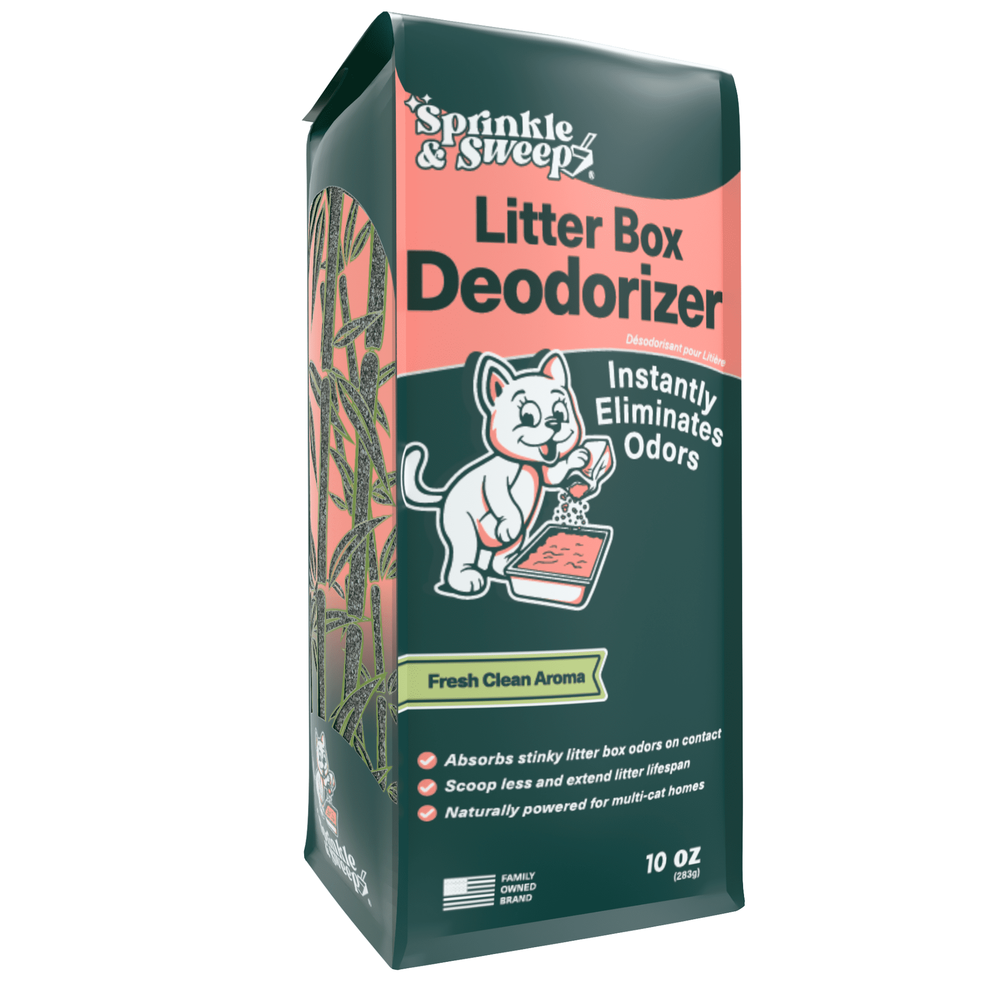 Sprinkle & Sweep Litter Box Deodorizer – Cat Odor Eliminator for Litter ...