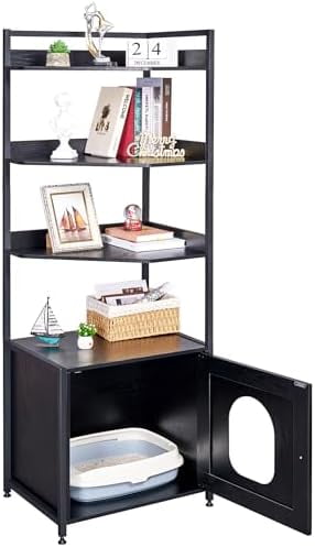 Litter Box Enclosure Furniture, Hidden Litter Box for Living Room ...