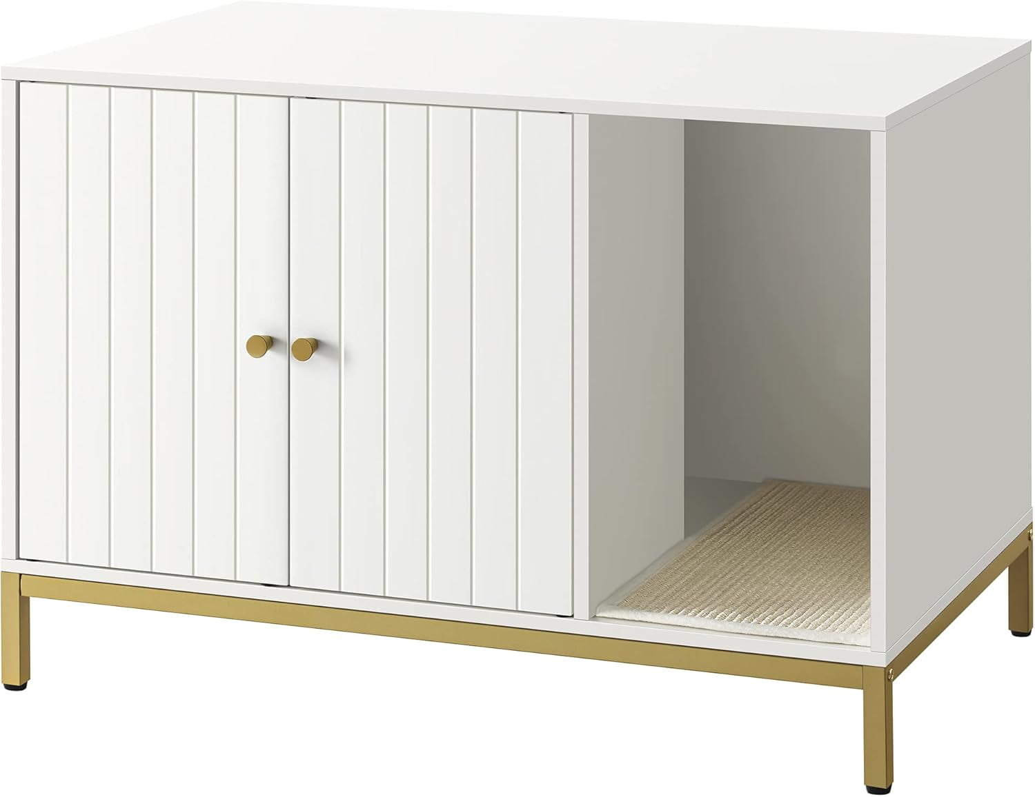 Litter Box Enclosure, Modern Cat Litter Box Furniture Hidden, with ...