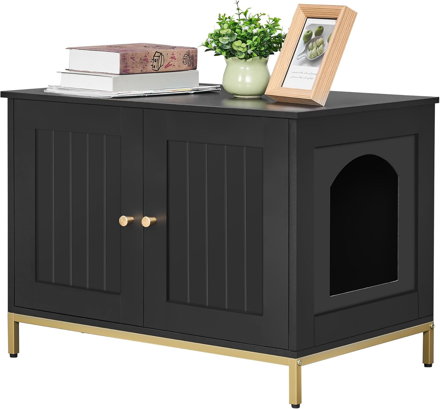 Litter Box Enclosure, Washroom Furniture with Frame, Pet House, Fit of ...