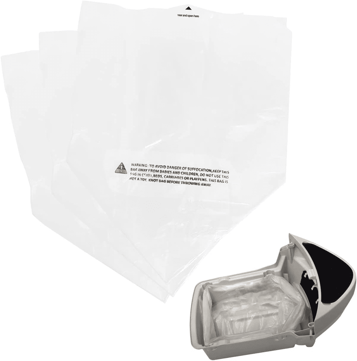 Litter Box Liner Bags 60-Pack,Waste Drawer Liners Fit for Cat Litter ...