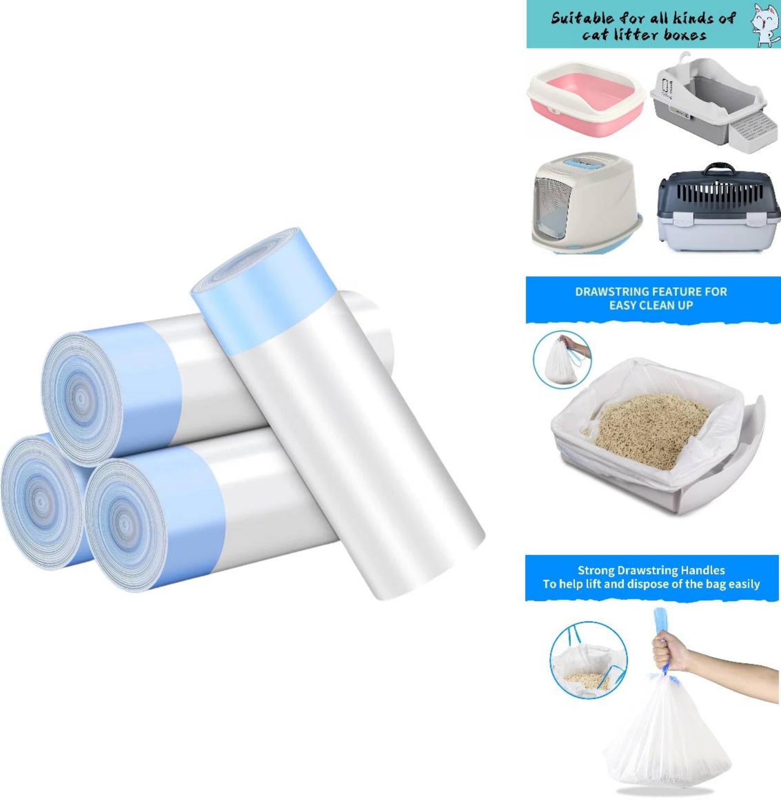 Litter Box Liners, 60 Count Extra Large Cat Litter Box Liners Cat ...