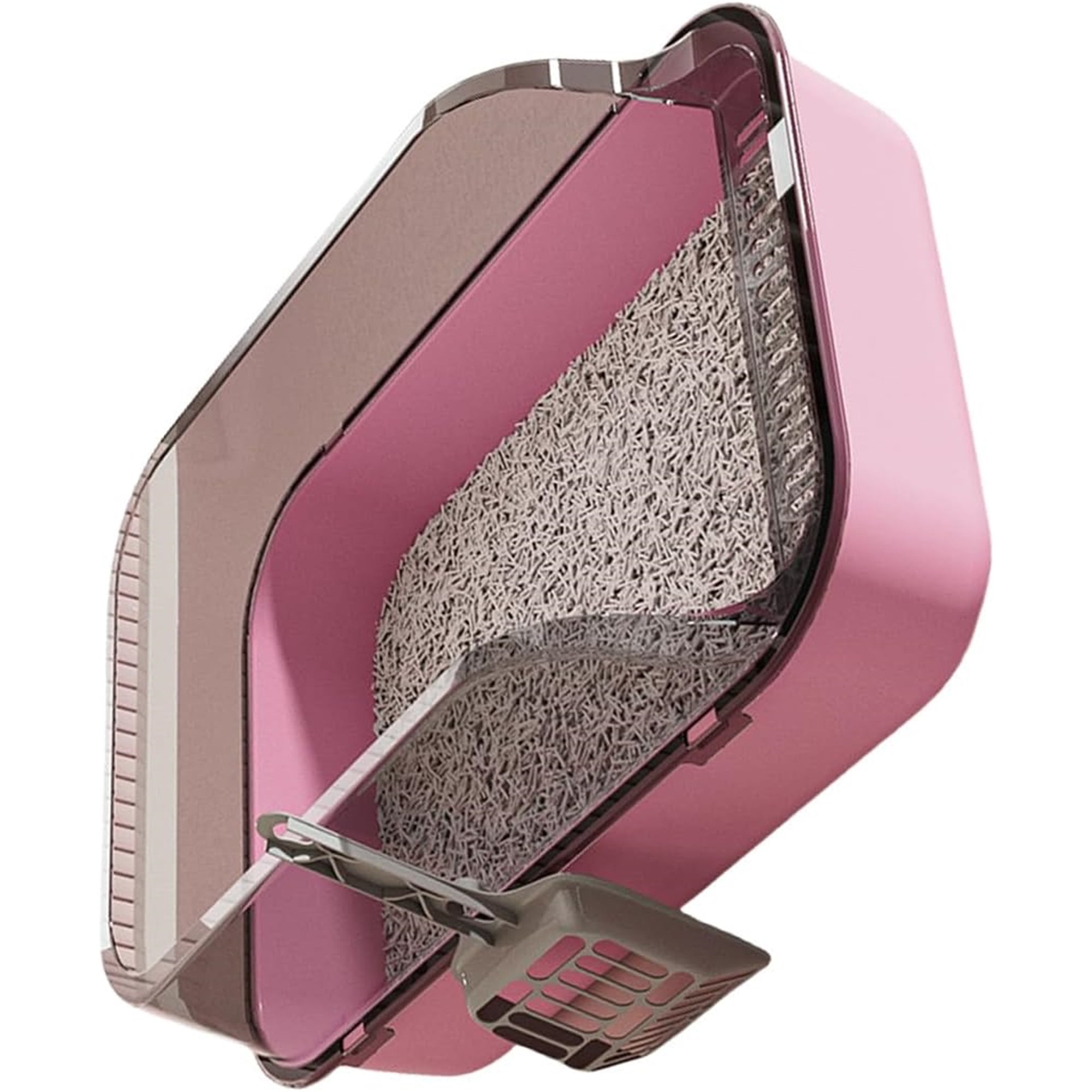 Litter Box, Semi Enclosed Tray, Stainless Steel Box, Oversized Cats ...