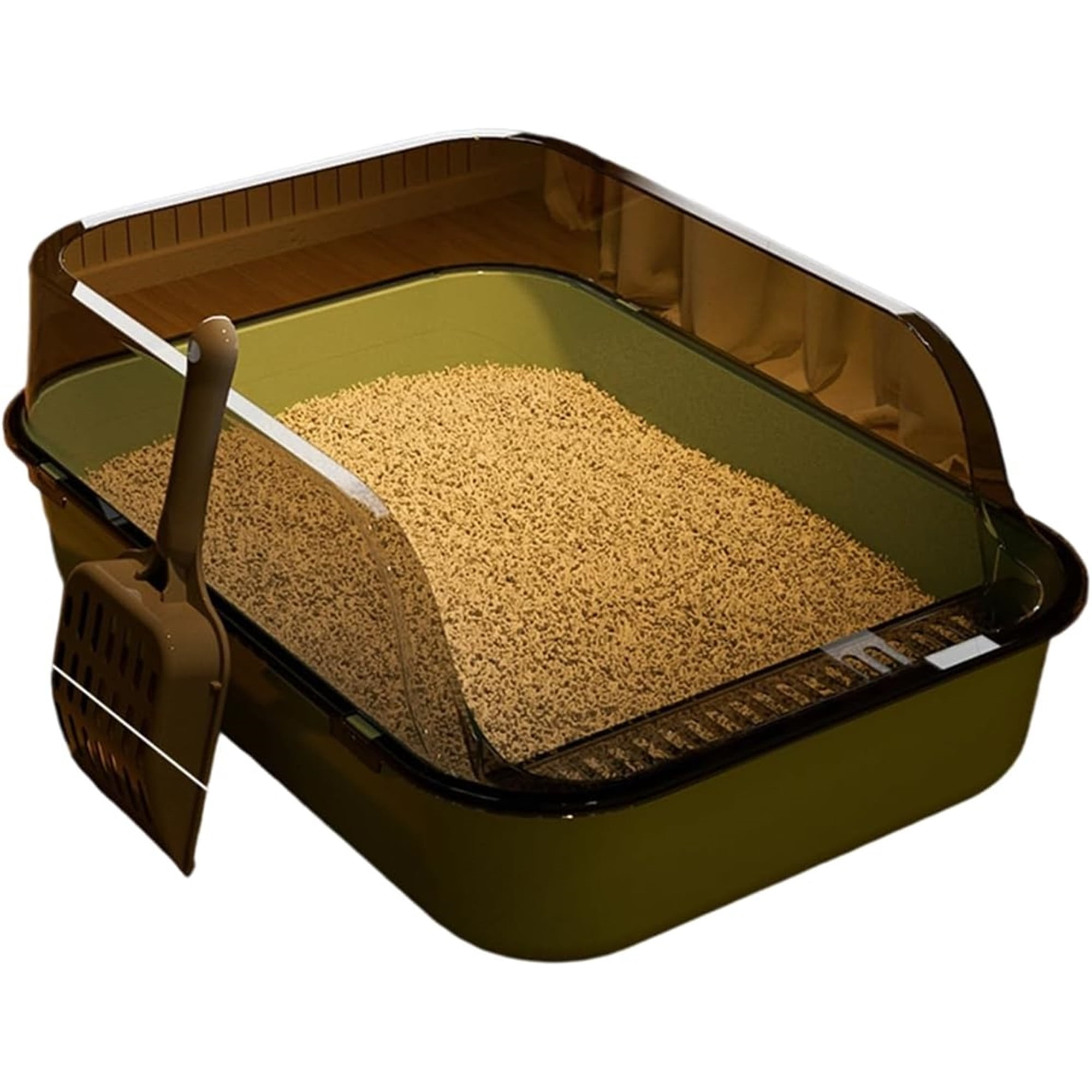 Litter Box, Semi Enclosed Tray, Stainless Steel Box, Oversized Cats ...