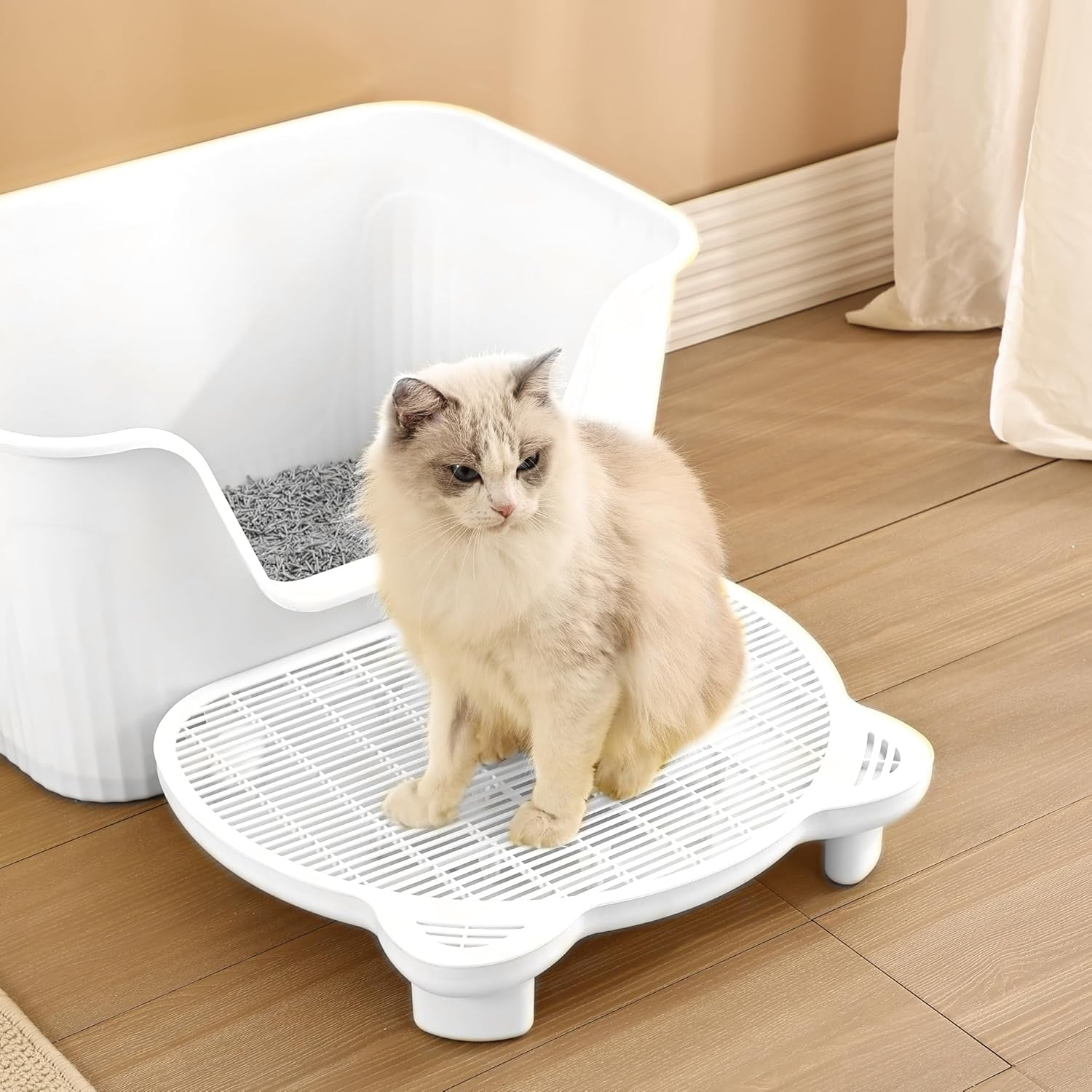 Litter Box Step,Cat Ramp with Filter Function,Elevated for Old and ...