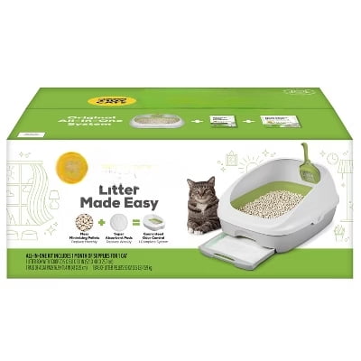 Litter Box System Starter Kit Litter Box, Litter Pellets Pads - 7.8bs ...