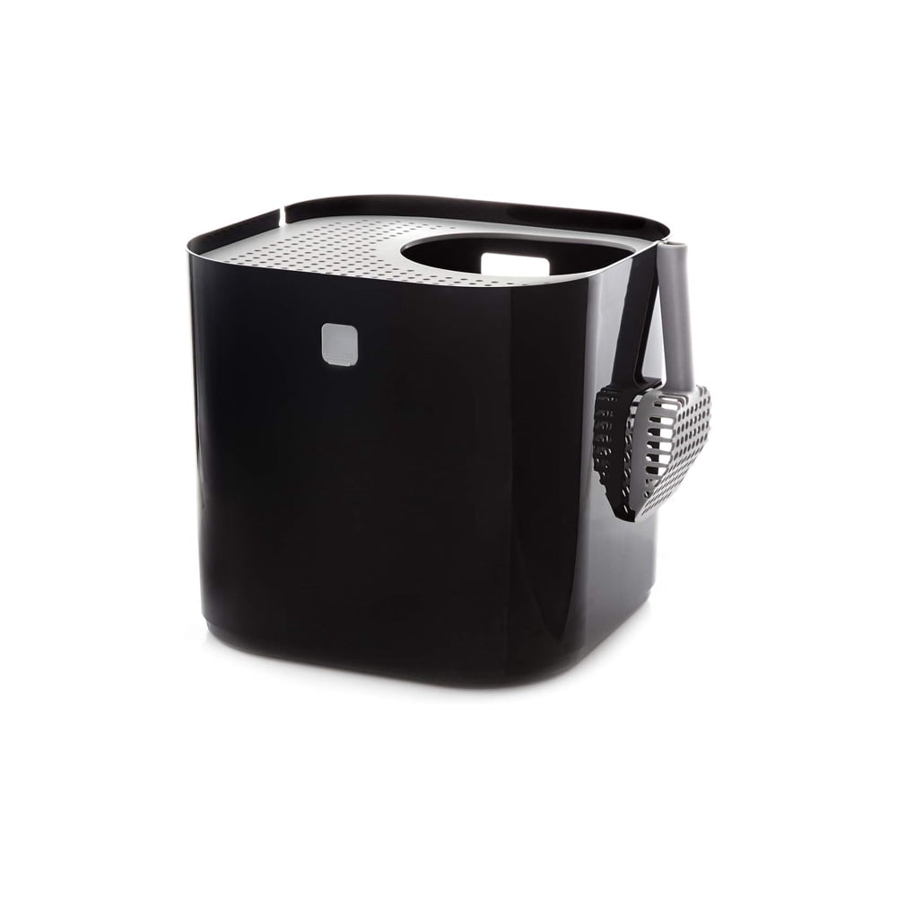 Litter Box with Top-Entry, Kitty Litter Pan with Scoop and Reusable ...