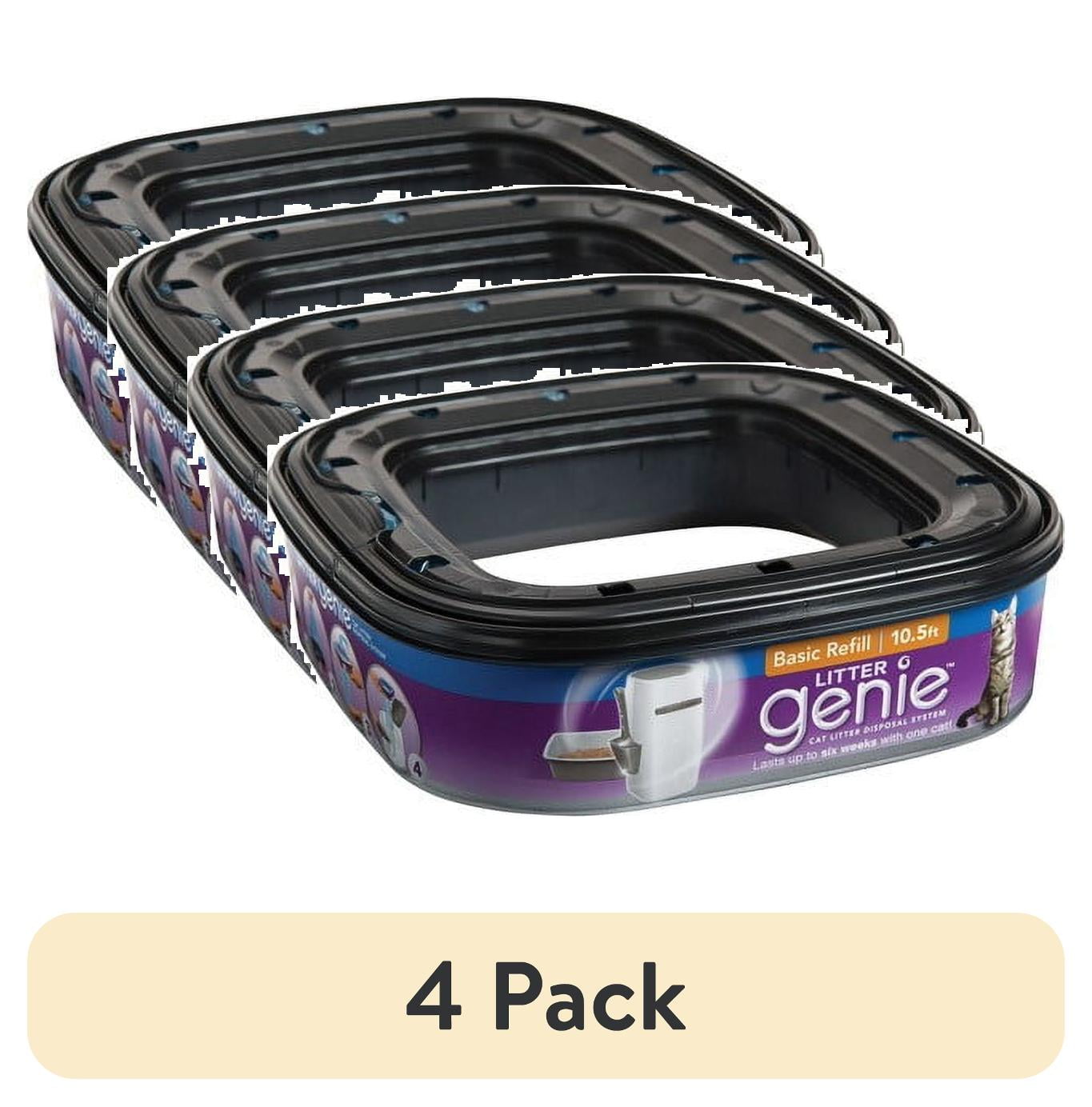 (4 pack) Litter Genie, Cat Litter Disposal System, 1 Pack Refill ...