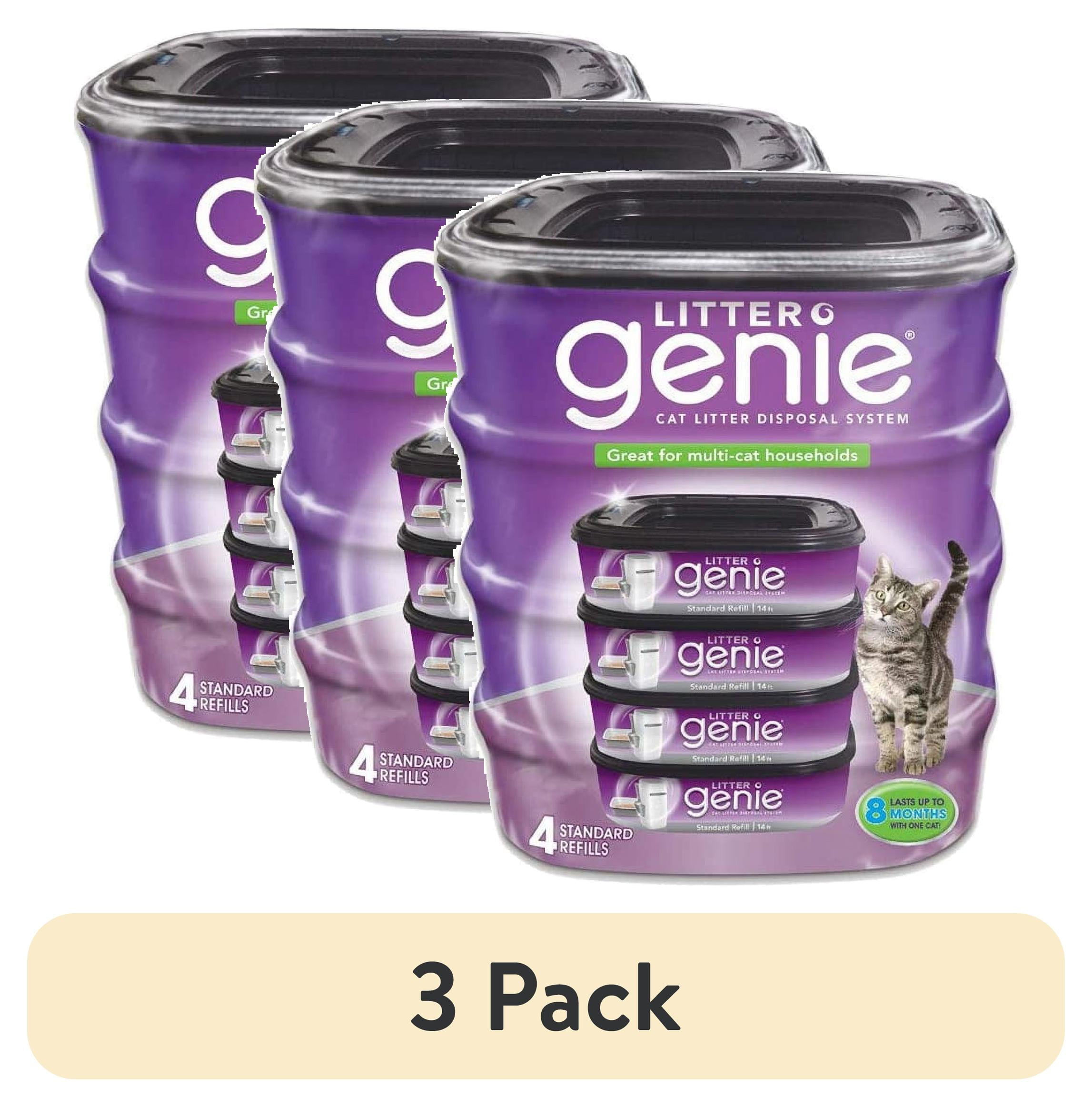 (3 pack) Litter Genie Cat Litter Disposal System Basic Refill.(4 pack ...