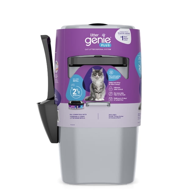 Litter Genie Plus Easy Refill Bags Kitty Litter Disposal System ...