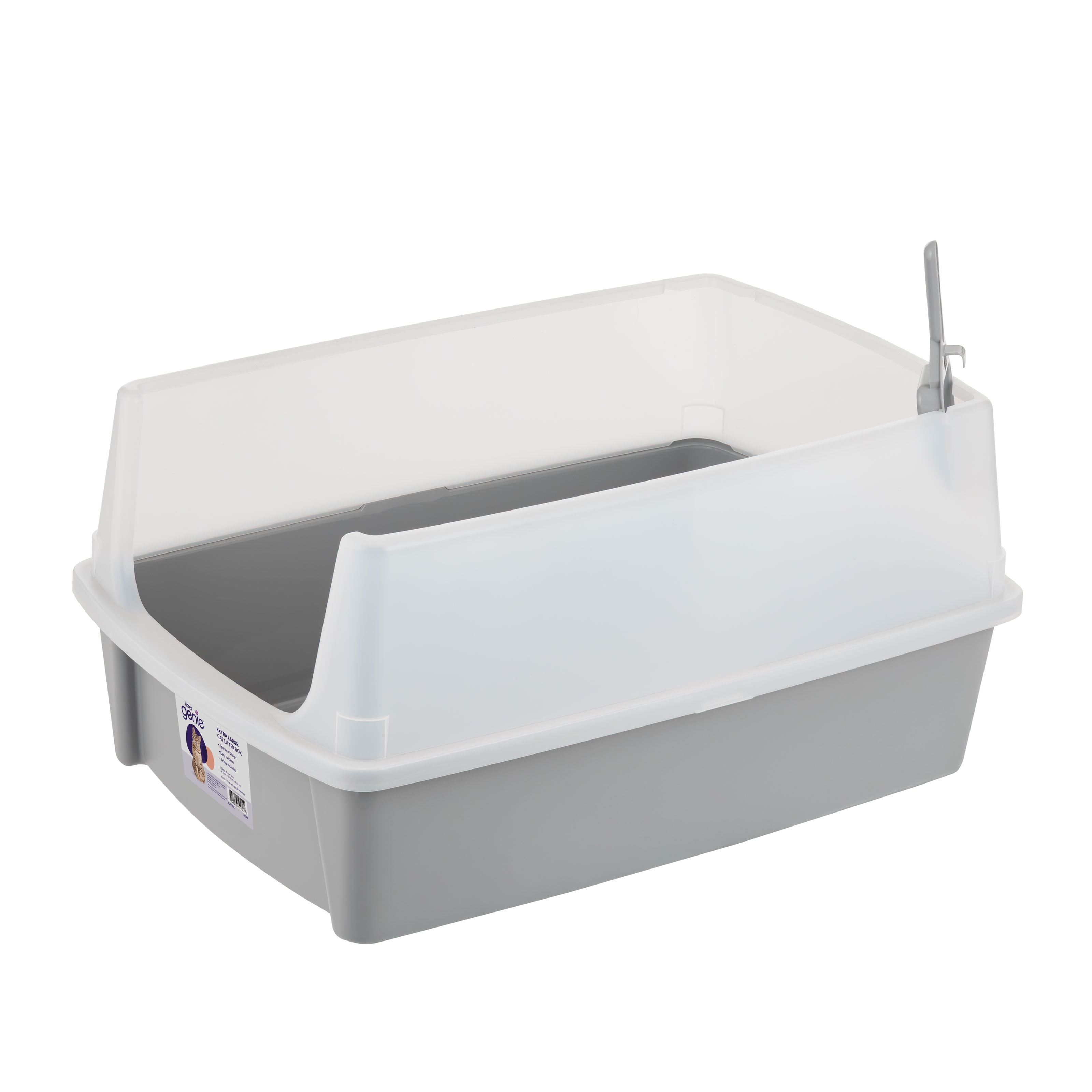 Litter Genie XX-Large Cat Litter Box, Open Top Extra Large Litter Box ...