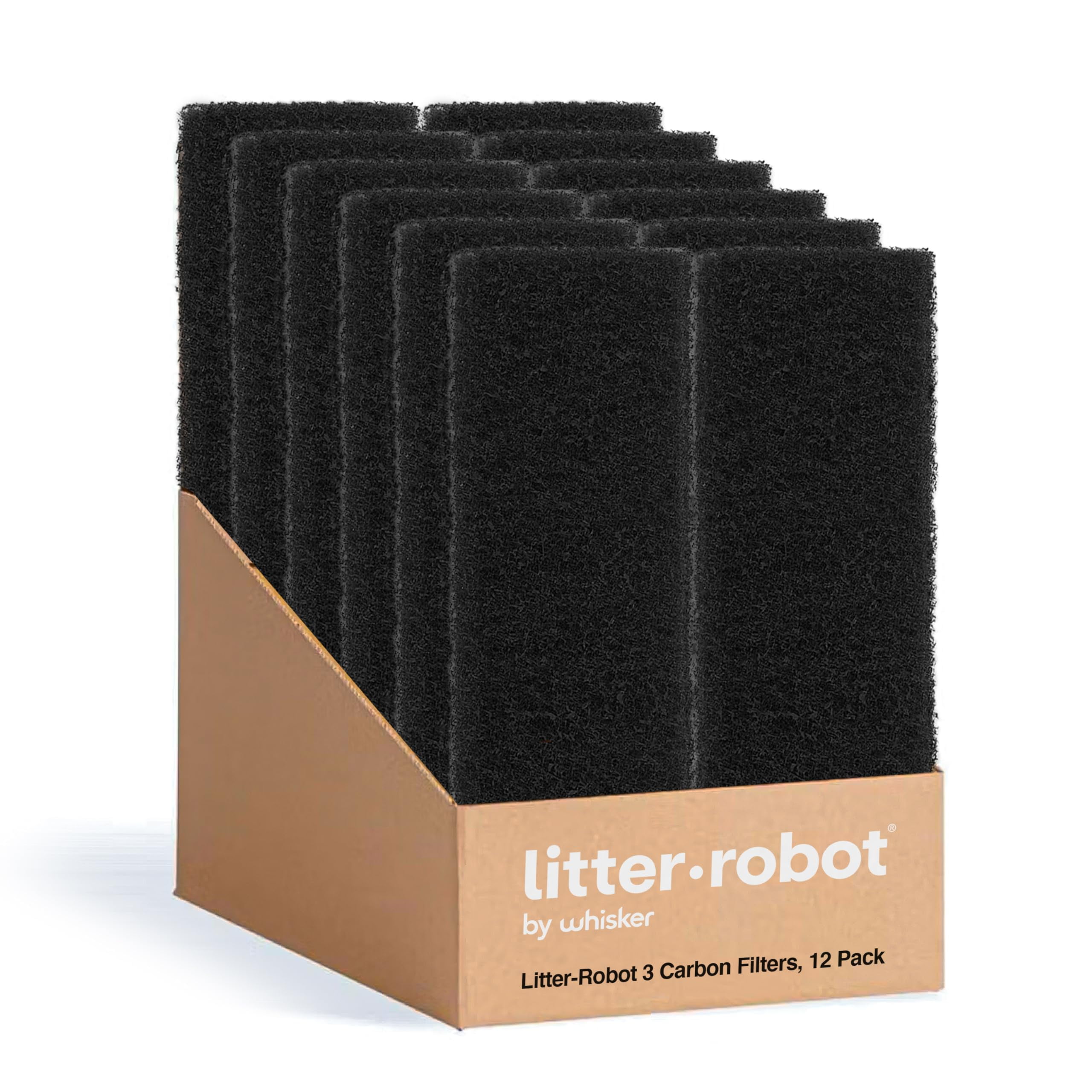 Litter-Robot 3 Carbon Filters by Whisker, 12-Pack - Litter Box Filter ...