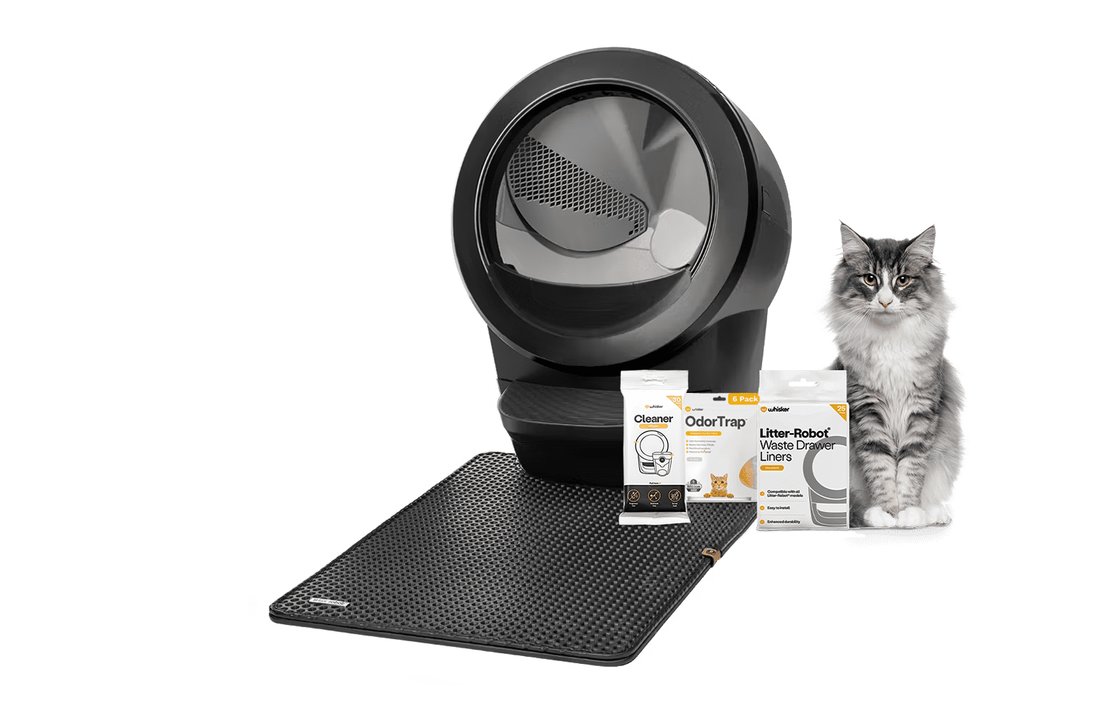 Whisker Litter-Robot 4 Core Bundle, Self-Cleaning Cat Litter Box with ...