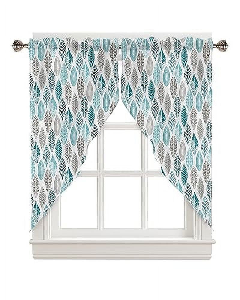 Litter Star Swag Valance Curtain Tier Pair Rustic Farmhouse Wood Board ...