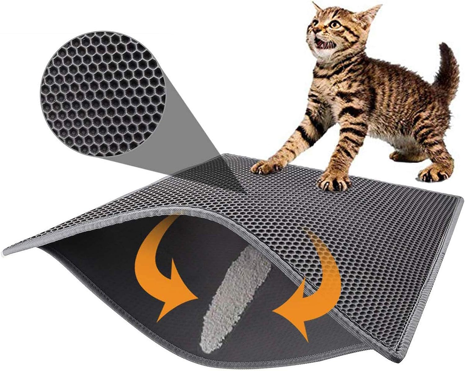 Litter box mat cat litter mat litter box mat honeycomb design litter ...