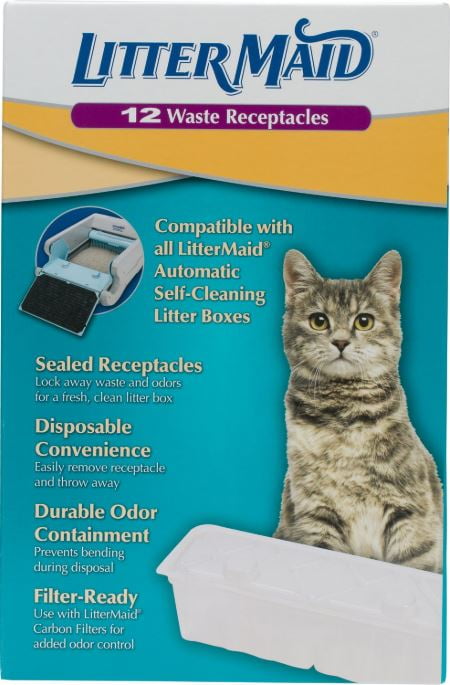 LitterMaid Waste Receptacles for Self-Cleaning Cat Litter Box, 12 Pack ...