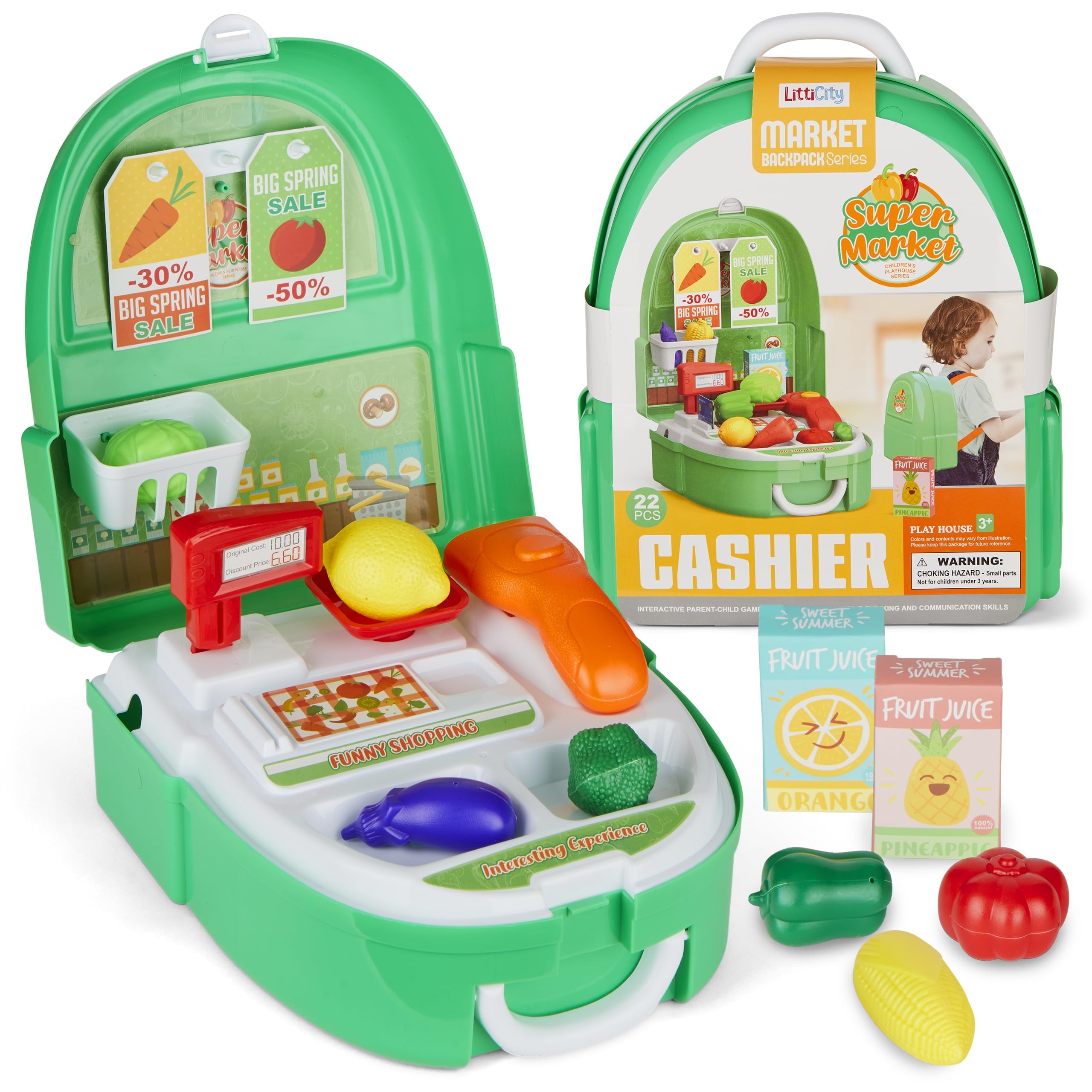 Litti City Play Cash Register for Kids - Kids Cash Register Toy ...