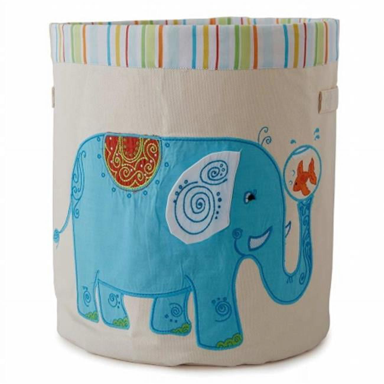 Little Acorn Large Elephant Storage bin - Natural & Turq - Large ...