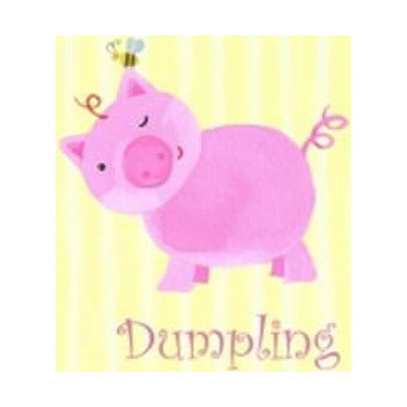 Little Acorn Nickname Dumpling Piggy Wall Art - Yellow - 8 x 8 ...
