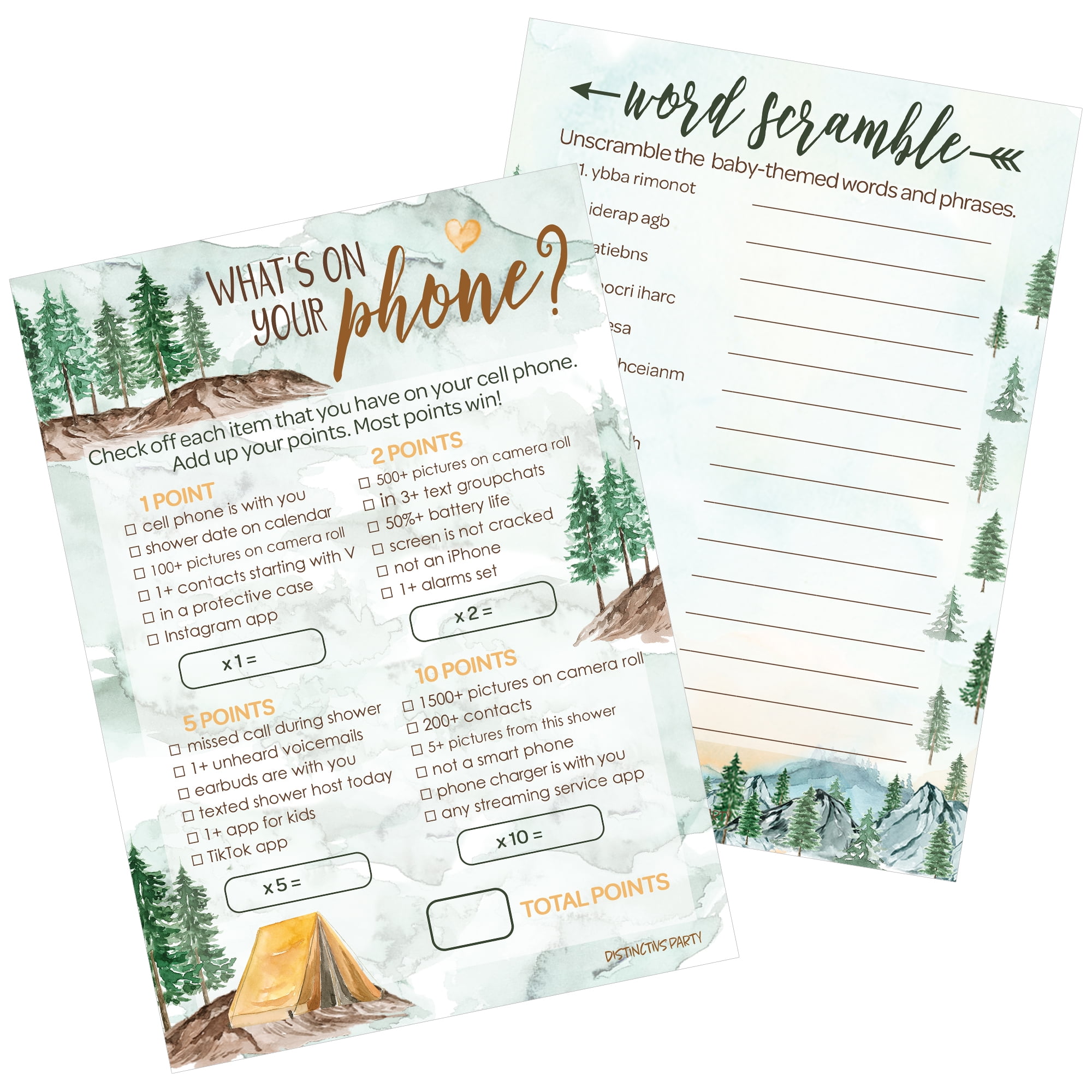 Little Adventurer Baby Shower Party Games - What's On Your Phone and ...