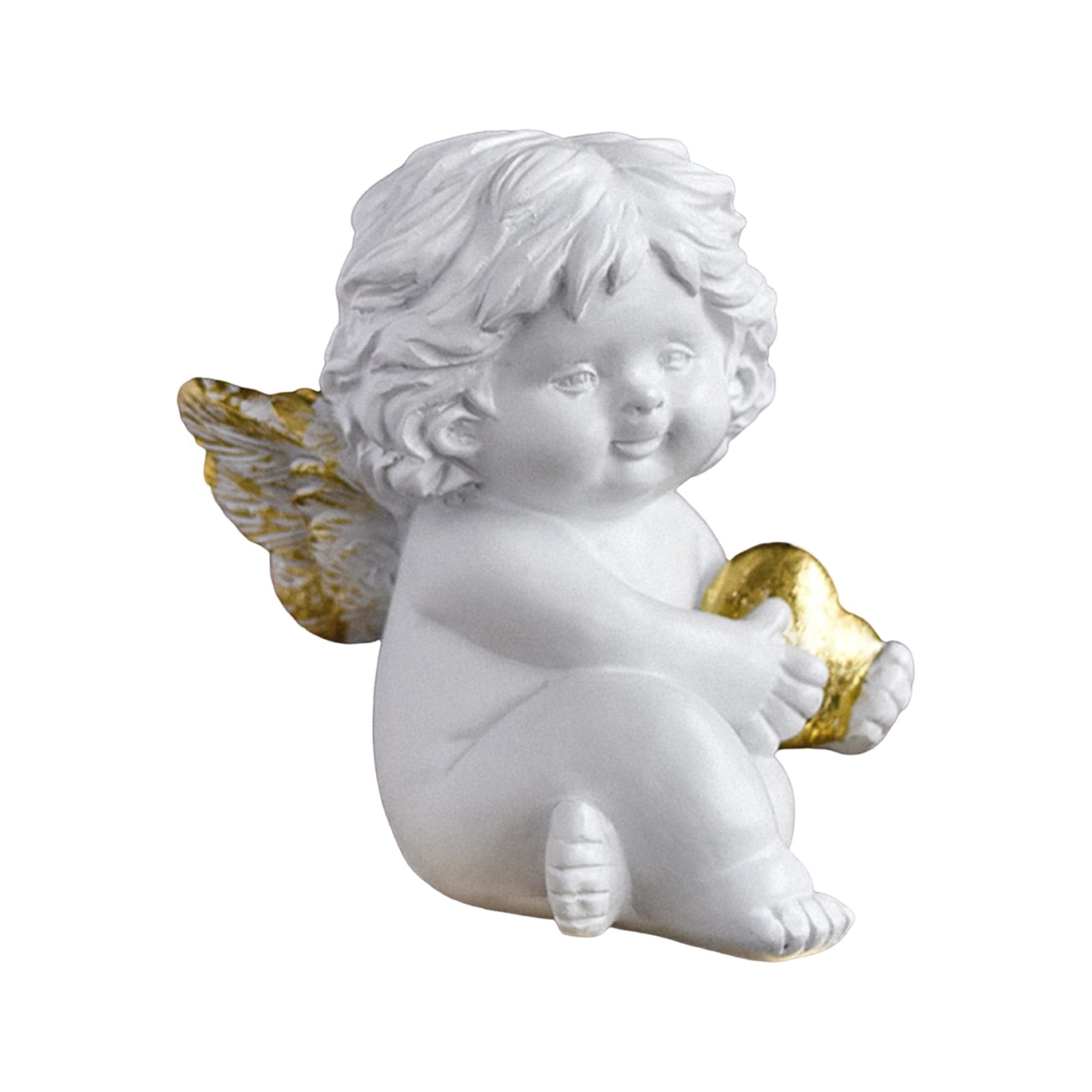 Little Angel Resin Sculpture - Heart-shaped Desktop Ornament with ...