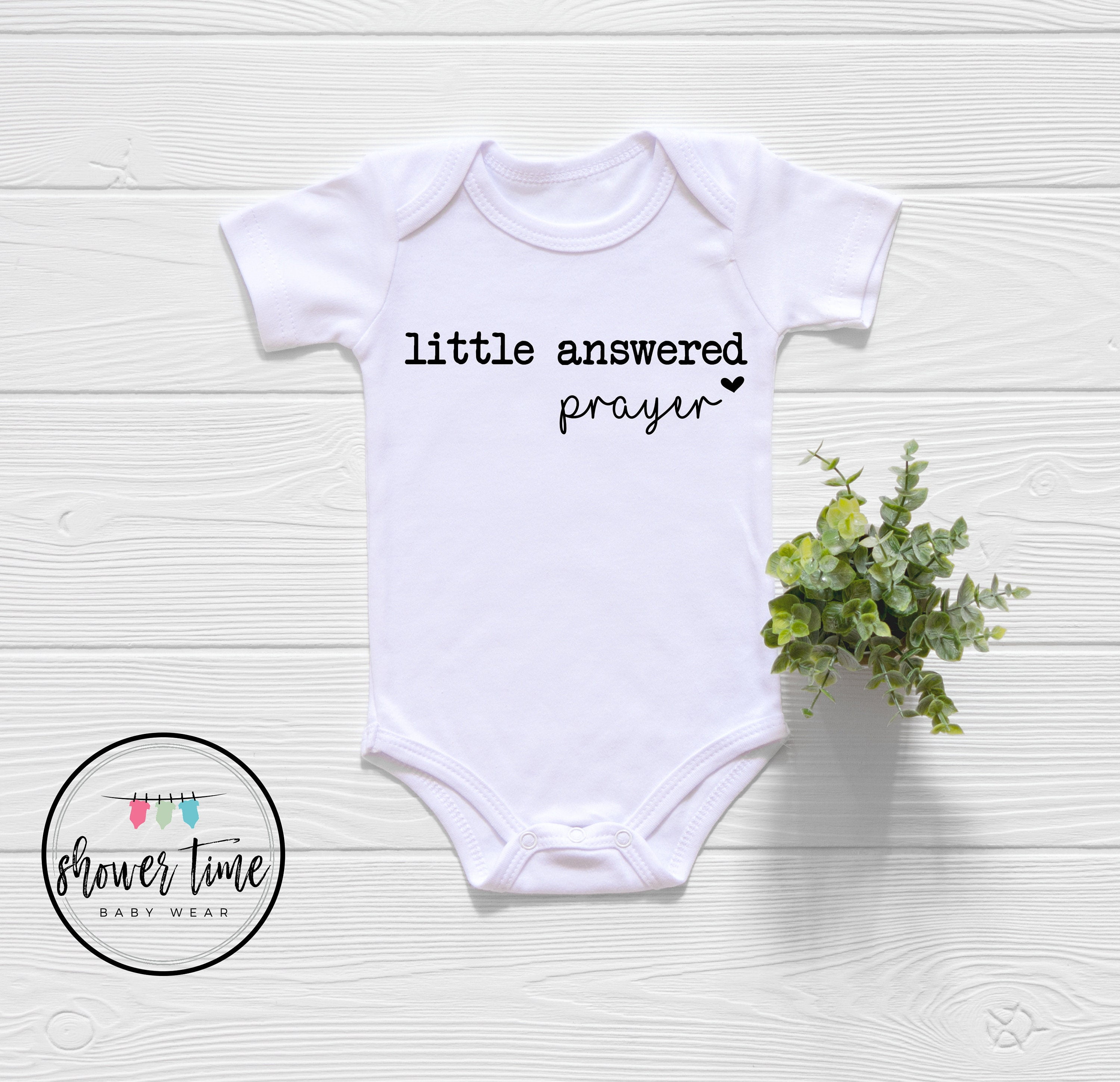 Little Answered Prayer Baby Onesie - Tiny Miracle Onesie- Religious ...