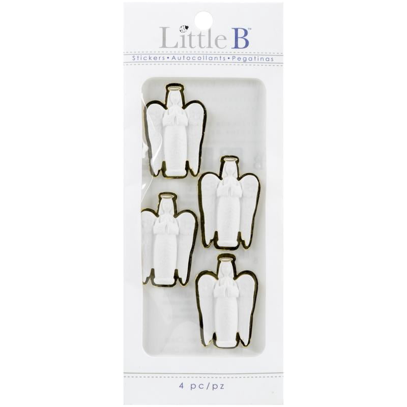 Little B Mini Stickers-white Angels - Walmart.com