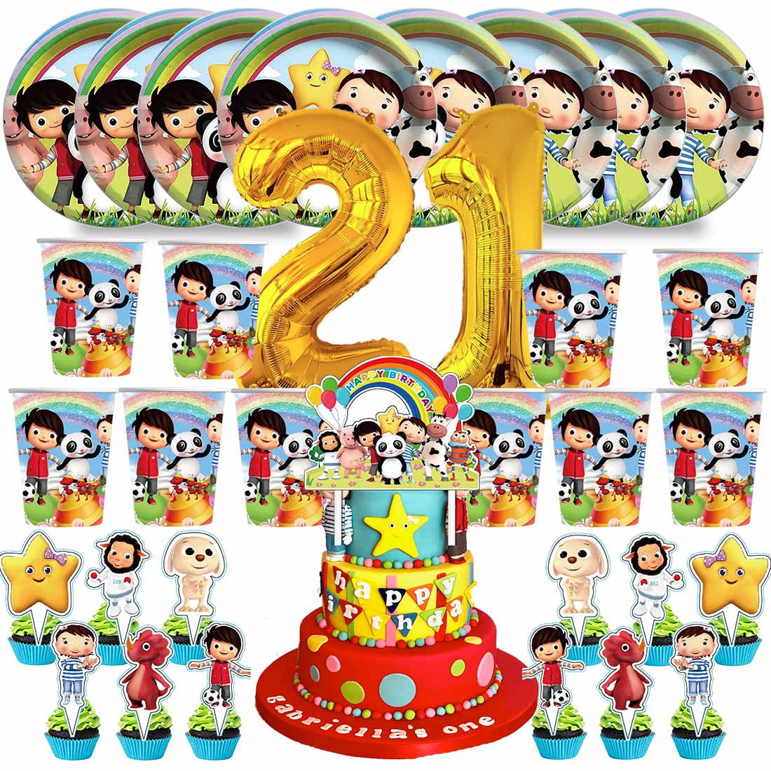 Little Baby Bum Birthday 21th Cups Party Supplies Plates Fans ...