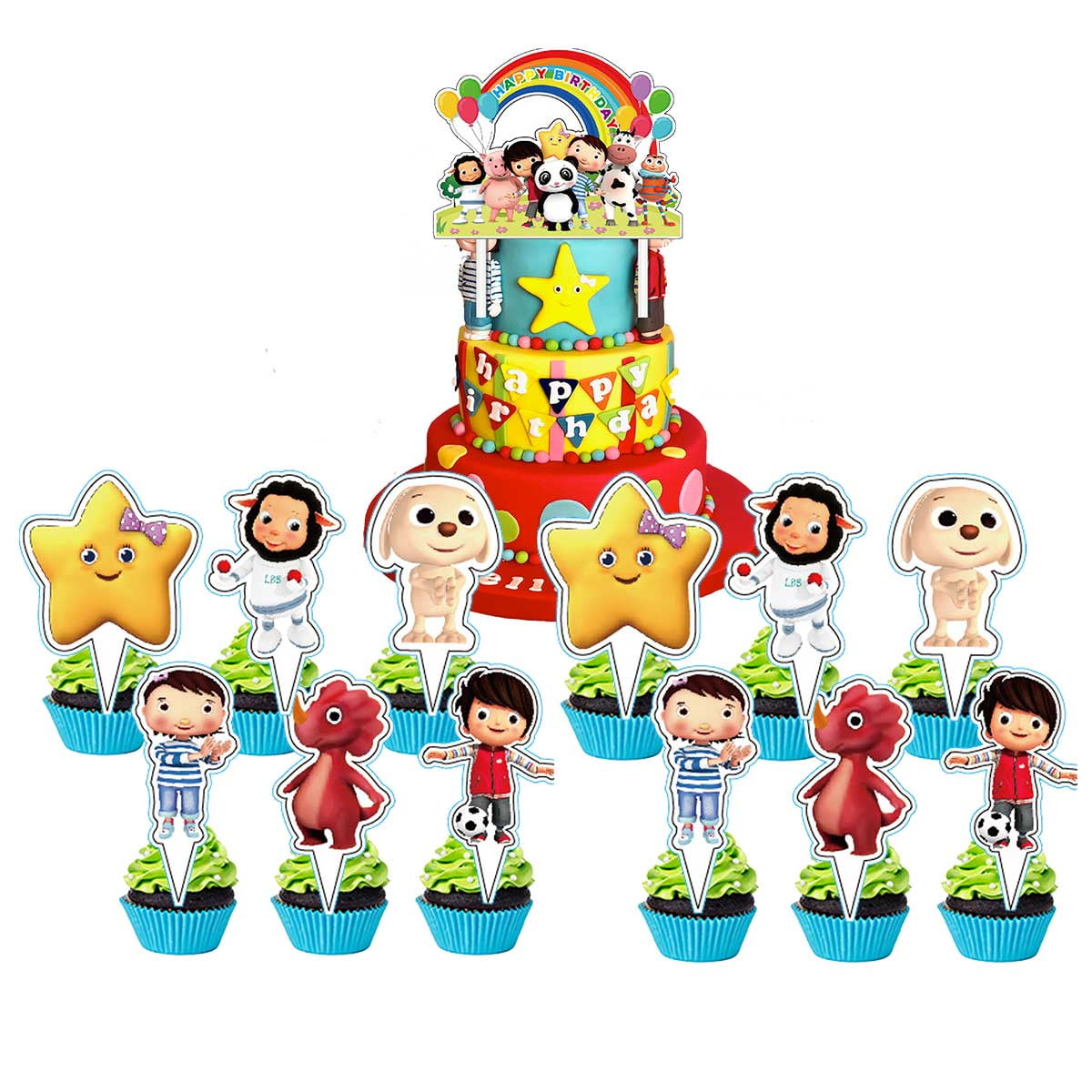 Little Baby Bum Cake Topper Cupcake Set Party Supplies Decoration ...