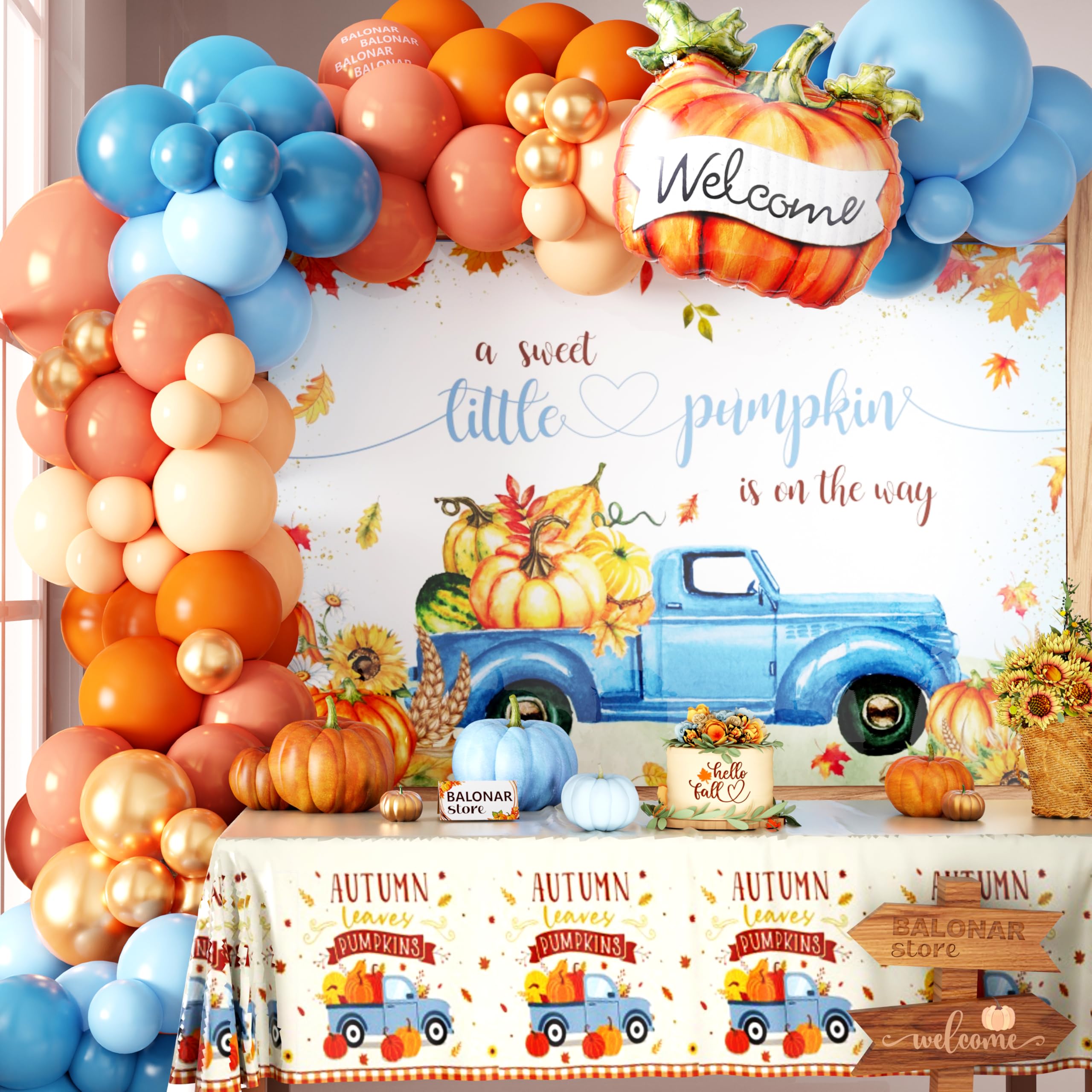 Little Baby Shower KEF16 Decorations ,Boy Fall Balloon Garland Arch Kit ...