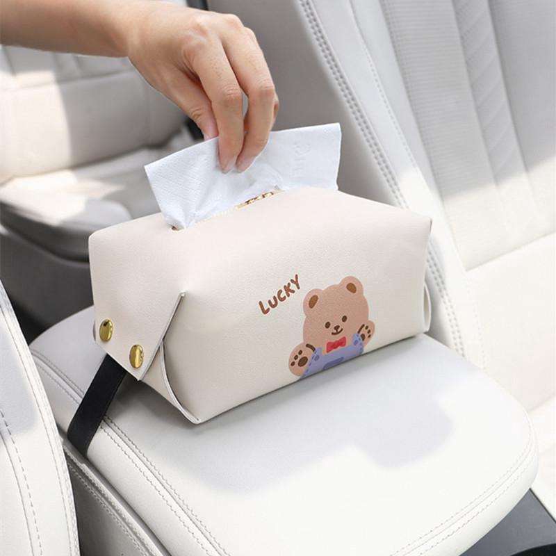 (Little Bear) 19Cm*12Cm*8.5Cm Rectangular Faux Leather Tissue Box Cover ...