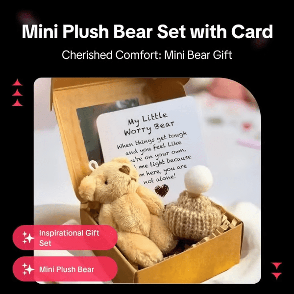 Little Bear in Box, Handmade Mini Plush Bear in Box with Mini Plush ...