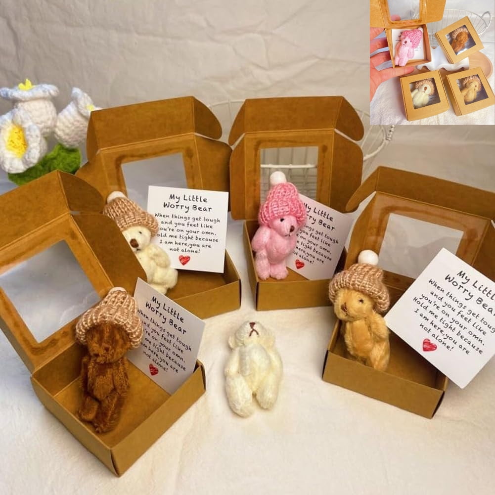 Little Bear in Box, My Little Worry Bear, Get a Hug Teddy Handmade Mini ...