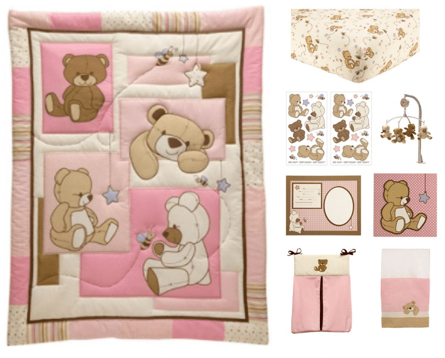 Little Bedding by NoJo Dreamland Teddy 10 Piece Crib Bedding Set ...
