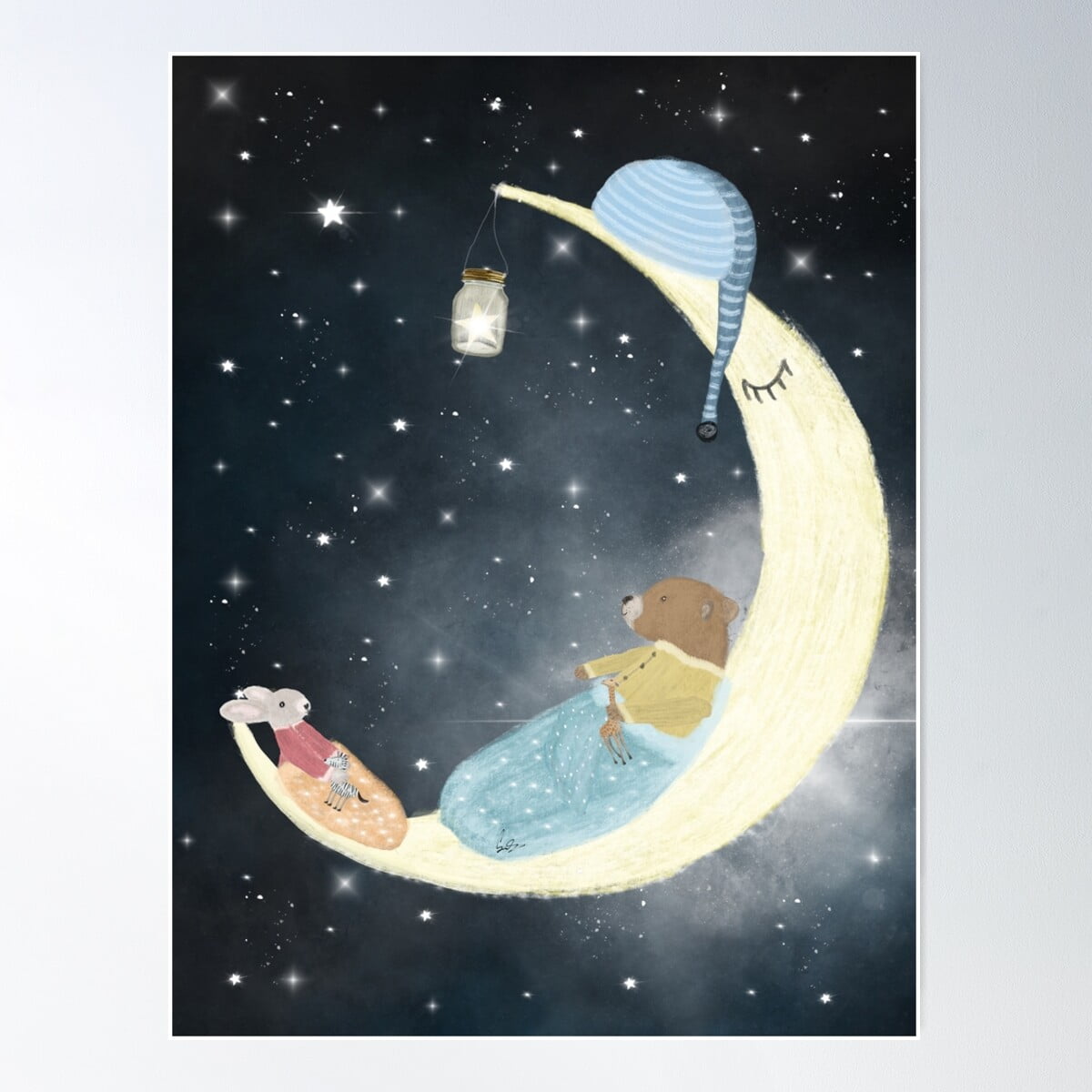 Little Bedtime Poster Wall Art, Modern Wall Decor For Living Room ...