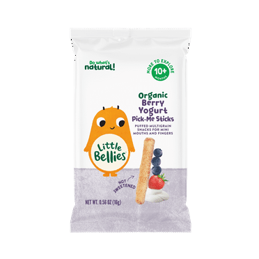 Little Bellies Organic Berry Yogurt Pick-Me Sticks Baby Snack 0.56 oz ...